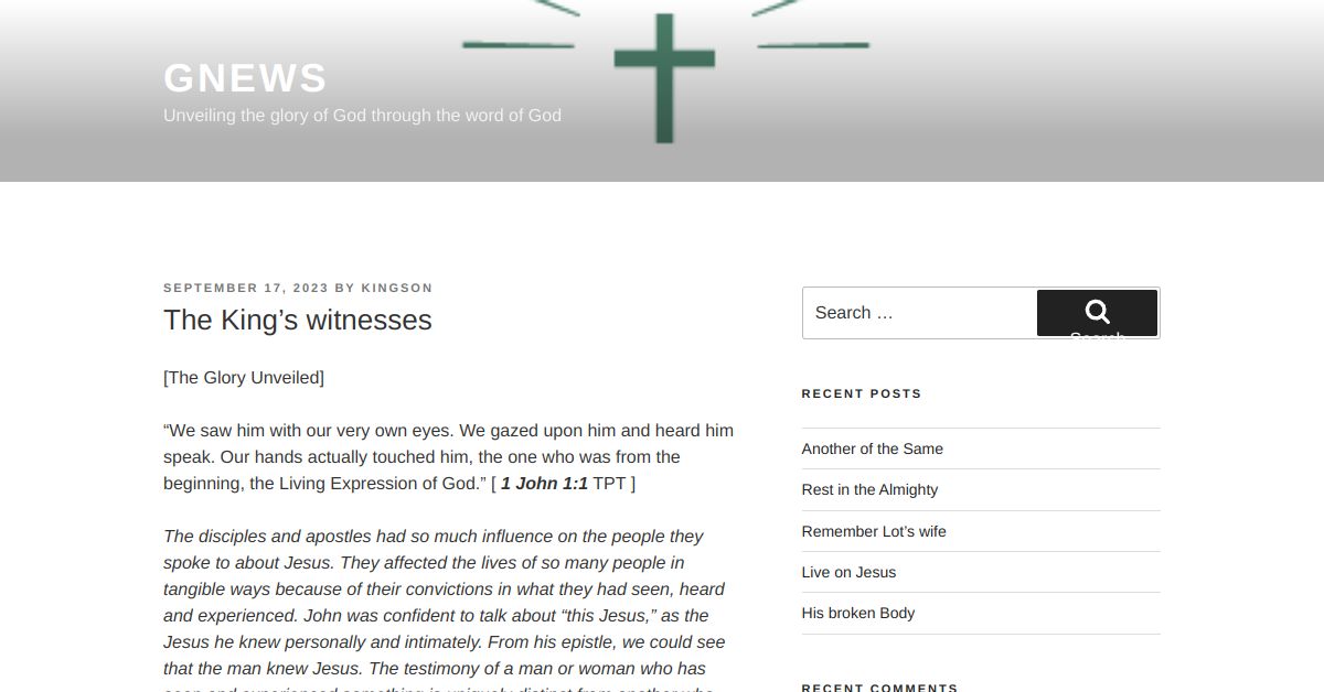 The King’s witnesses – GNews